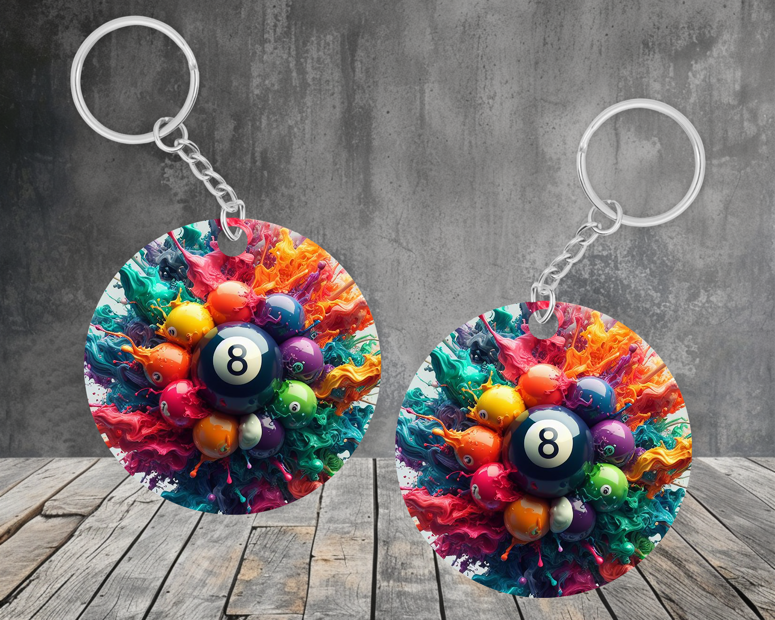 8 Ball Paint Explosion Pocket Marker | Miss Cue, LLC
