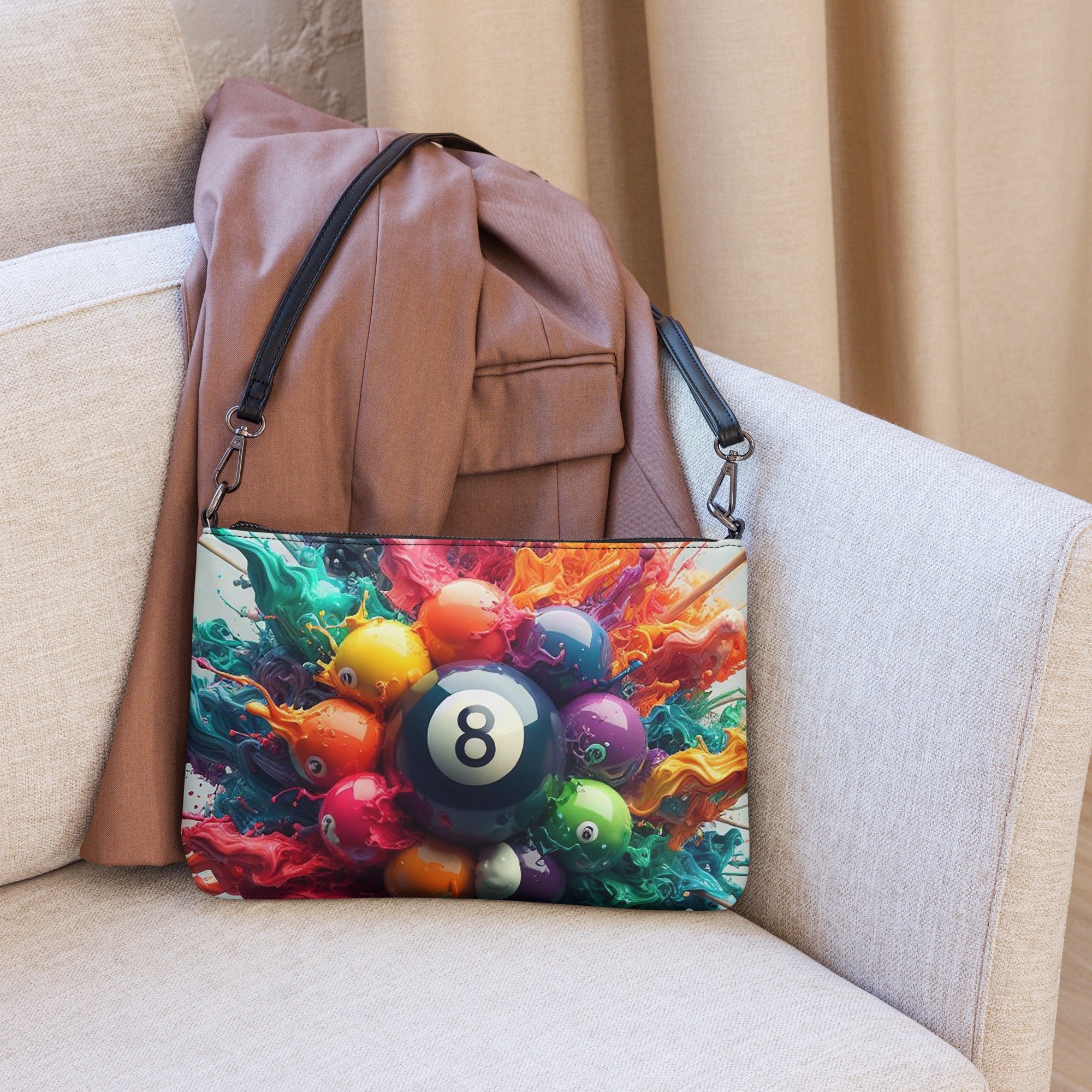 8 Ball Paint Explosion Crossbody Bag | Miss Cue, LLC